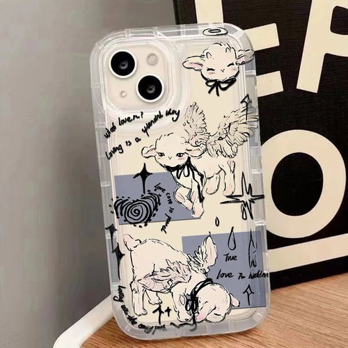 Cute Little Lamb Angel Sheep Phone Case for IPhone 16 15 14 13 12 11 ...