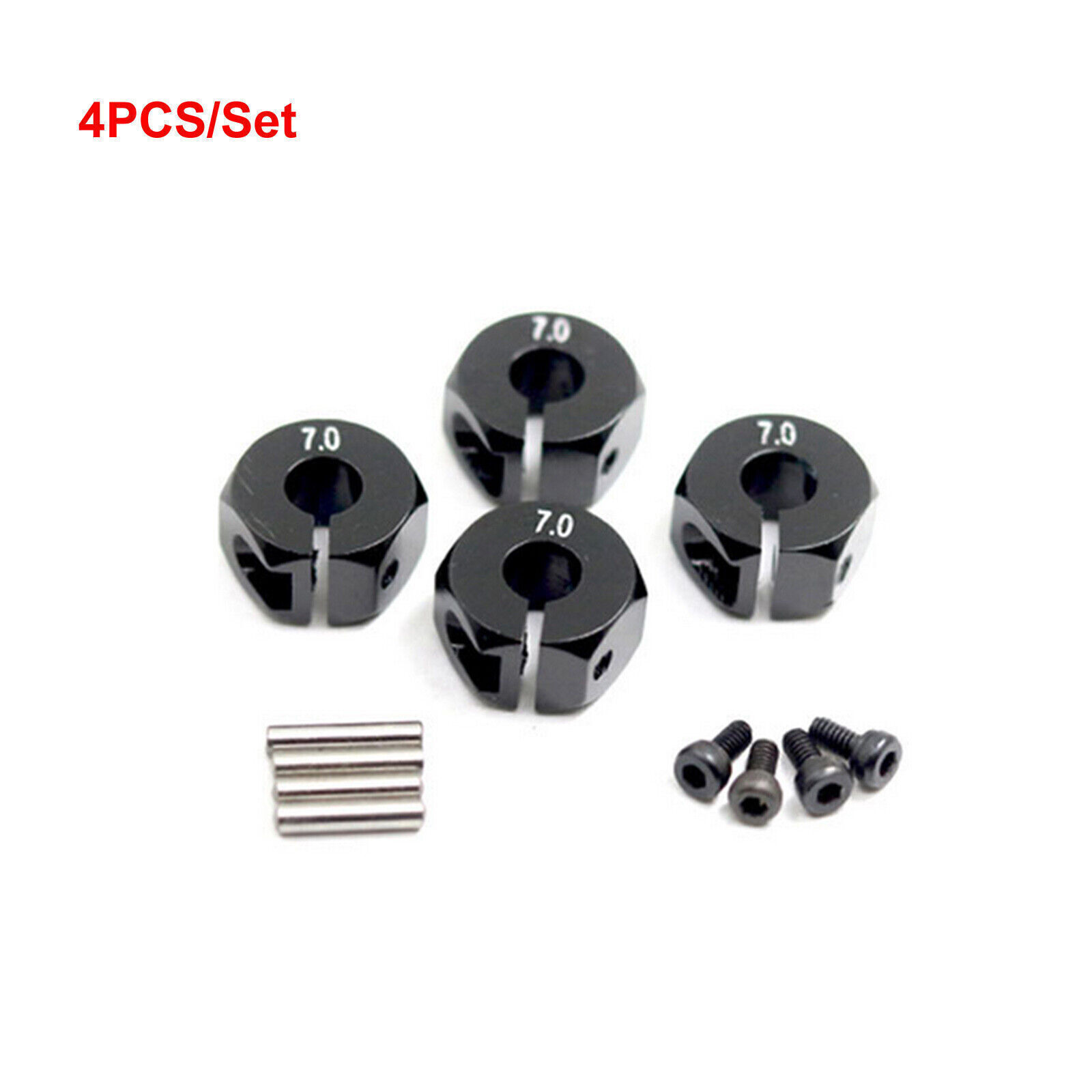 Aluminium Alloy 12mm Wheel Hex Hubs Drive + Pins &Screws Kit For HSP 1/ ...