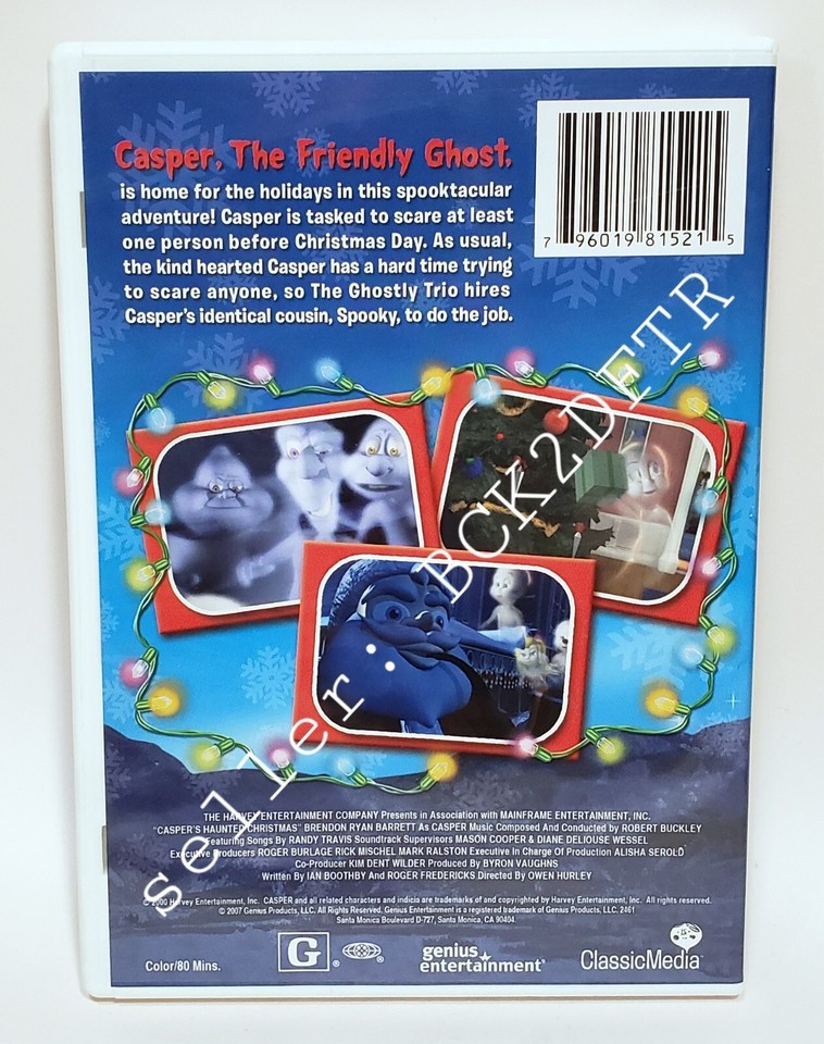 🔥 CASPER'S HAUNTED CHRISTMAS (2000) DVD Full Length Movie Casper ...