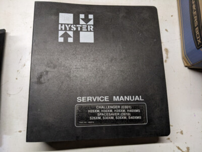 HYSTER SERVICE MANUAL CHALLENGER SPACESAVER H S 25 30 35 40 XMS E001 ...