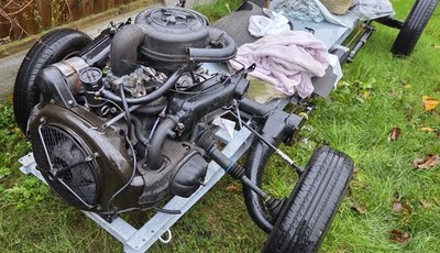Citroen 2cv Galvanised Rolling Chassis + Engine/Gearbox | eBay UK