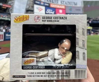 NY YANKEES GEORGE COSTANZA SLEEPING UNDER DESK BOBBLEHEAD SGA SEINFELD ...