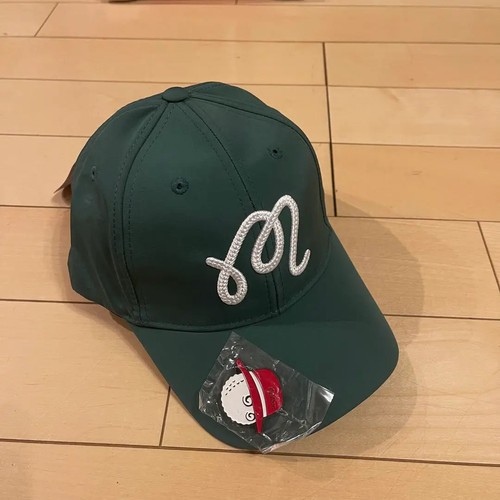 MALBON Golf Cap with Marker Color Green Classic Style Size Adjustable ...