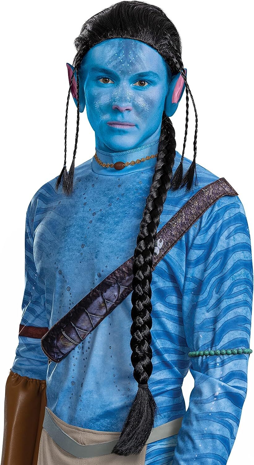 Jake Sully Deluxe Wig Avatar Fancy Dress Up Halloween Adult Costume ...