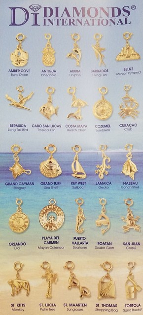 Sombrero Diamonds International Gold Charm from Cozumel, Mexico Brand ...