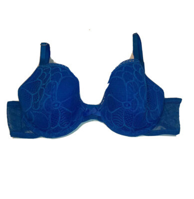 Aerie Bra Size 34A Royal BlueUnderwire Full Coverage Sheer Band ...