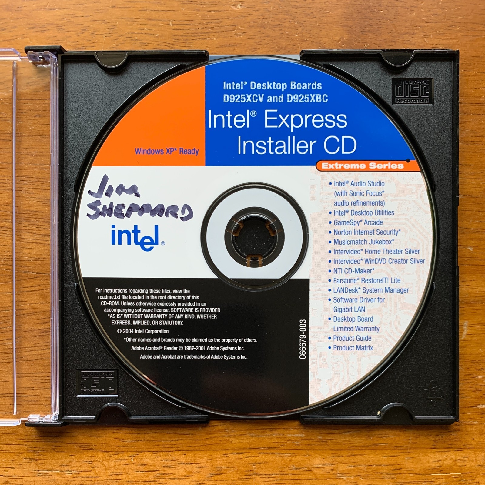 (Intel Express Installer CD only!) for desktop boards D925XCV D925XBC ...