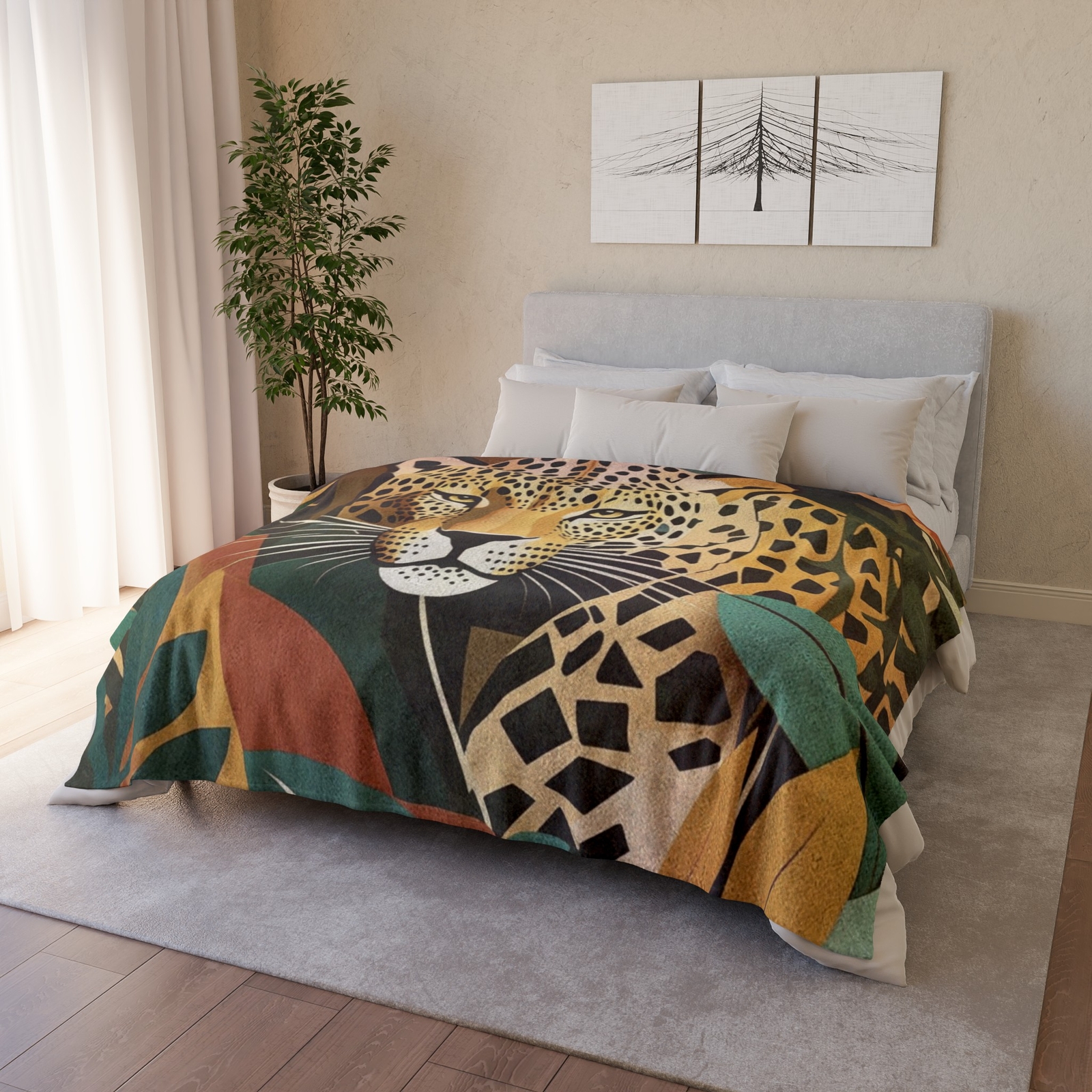 Soft Polyester Blanket Leopard Design, cozy throw, home decor | eBay