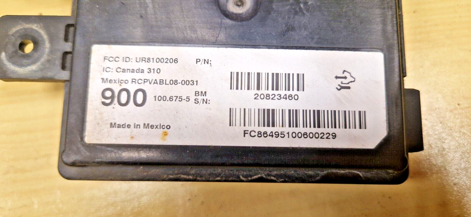 2008-13 GM Escalade Suburban Side Object Sensing Alert Module 20823460 ...