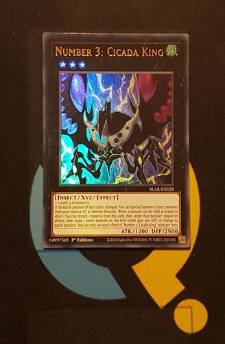Number 3: Cicada King BLAR-EN028 Ultra Rare 1st Edition YuGiOh | eBay