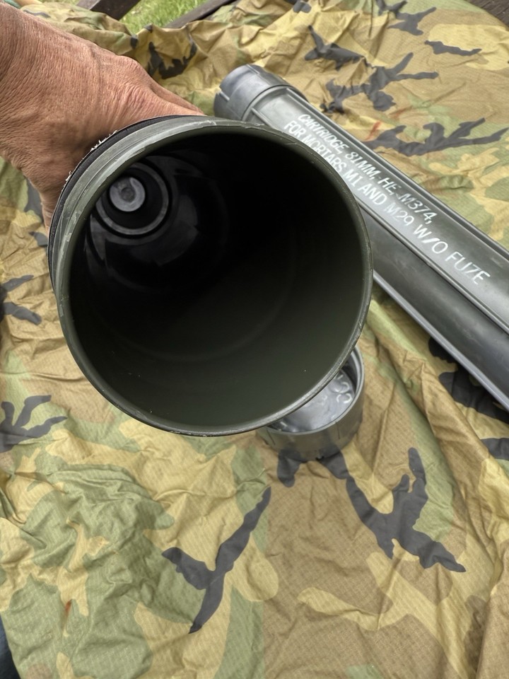 VTG Military Mortar Cartridge Plastic Case C236 81mm HE M374 Lot MA-2 ...