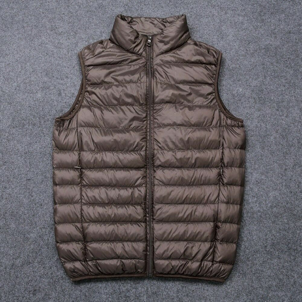 Men Winter Waistcoat Light Down Puffer Gilet Vest Jacket Top Slim ...