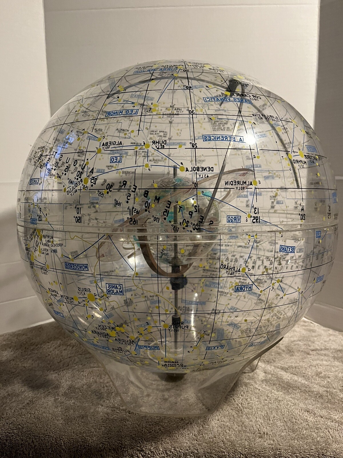Vtg 1963 Robert Farquhar Transparent 20" Celestial Globe & Stand ...