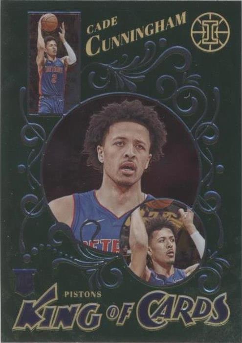 2021-22 Panini Illusions - King of Cards Cade Cunningham #30 Emerald ...