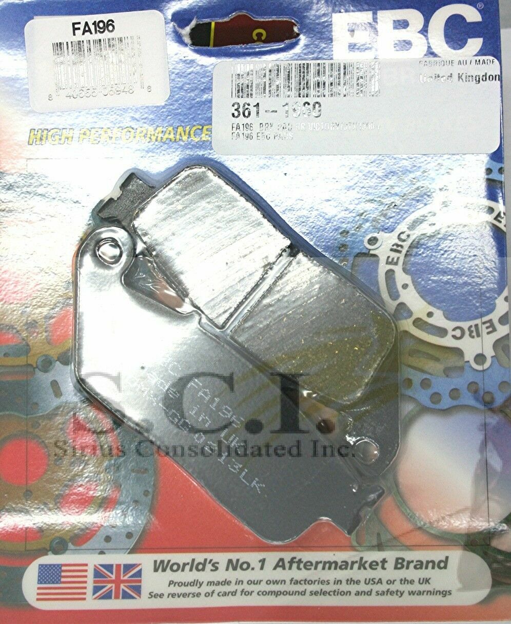 HONDA CB750 VT600 VT750 VT1100 SHADOW VTX1300 EBC FA196 FRONT BRAKE ...