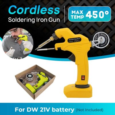 Cordless Electric Soldering Iron Gun For DW 18V Li-ion No Battery Home ...