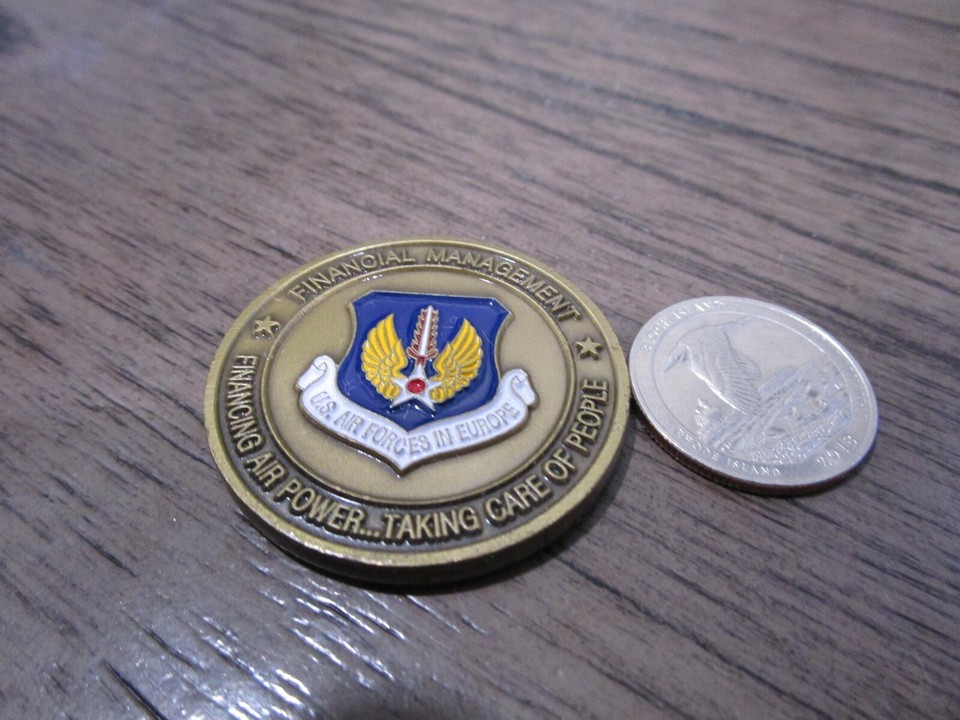 USAF In Europe Financial Management Challenge Coin #869L | eBay