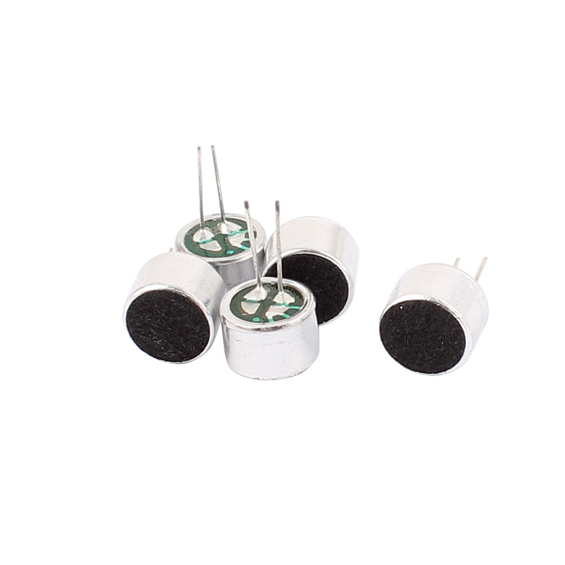 5 Pcs 10mm x 7mm Through Hole Mini Electret Microphone Condenser Pickup ...