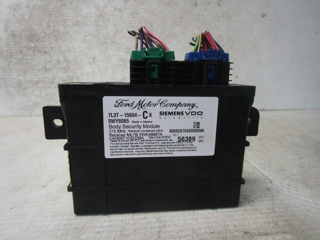04-08 Ford F150 Body Security Module 2 Plug 7l3t-15604-ck OEM for sale ...