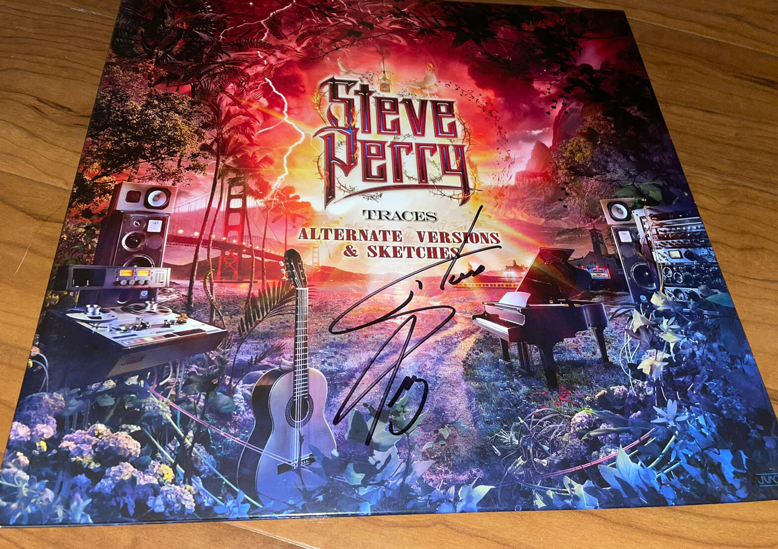 Steve Perry Signed Traces Alternate Deluxe album Translucent Blue Vinyl ...