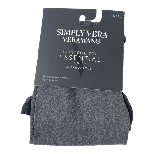 Simply Vera Vera Wang, Opaque 90D Control Top Tights, Size 1 , Heather ...