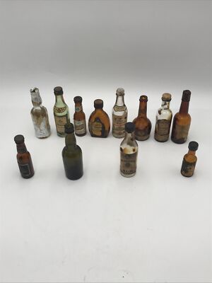 Vintage 1/10 bottle collection lot rare Medicine/Alcohol/early 1900’s ...