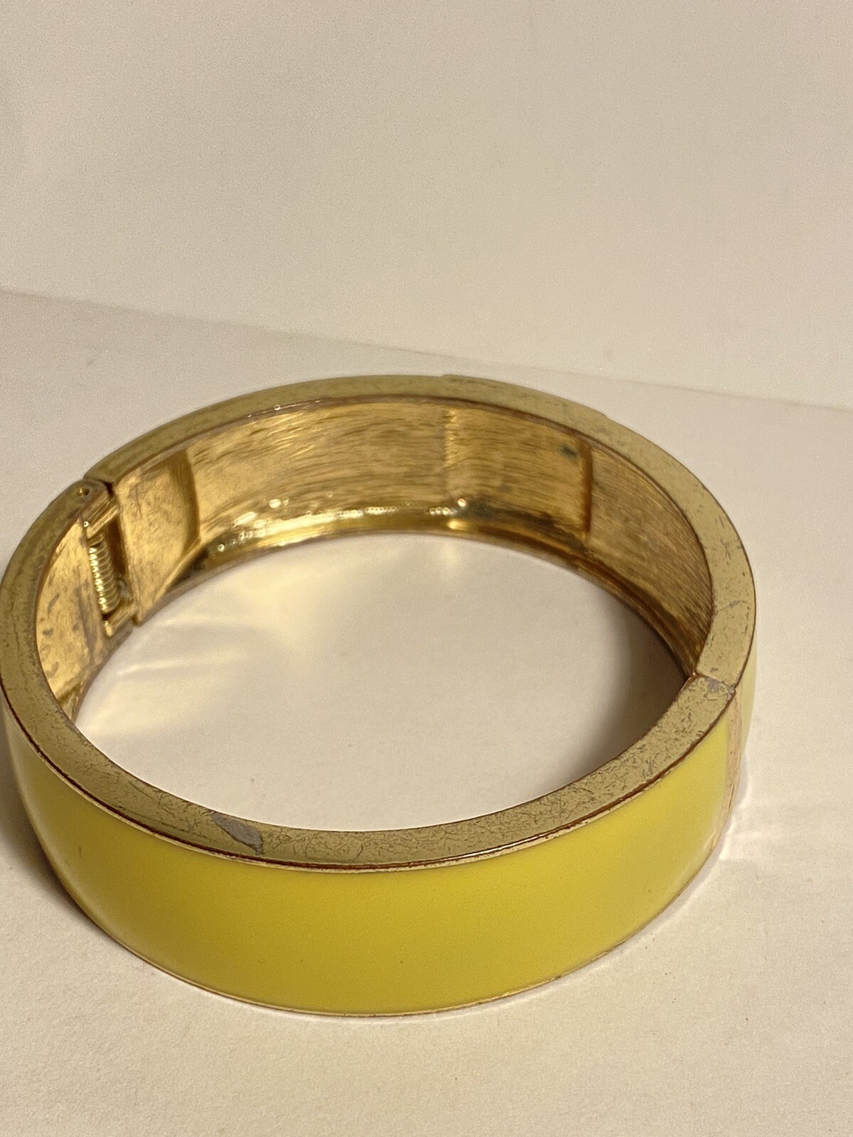 Vintage Lemon Yellow Enamel Gold Tone Chunky Tiffany?… - Gem