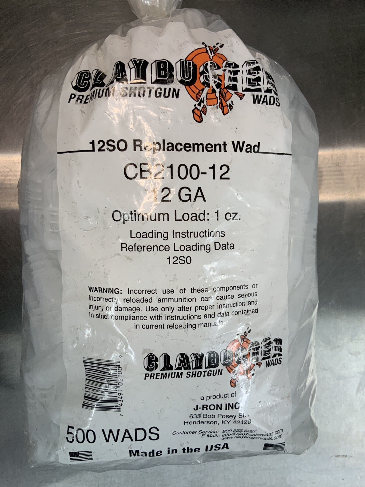 Claybuster CB2100-12 1 oz 500 Bag Wads | eBay