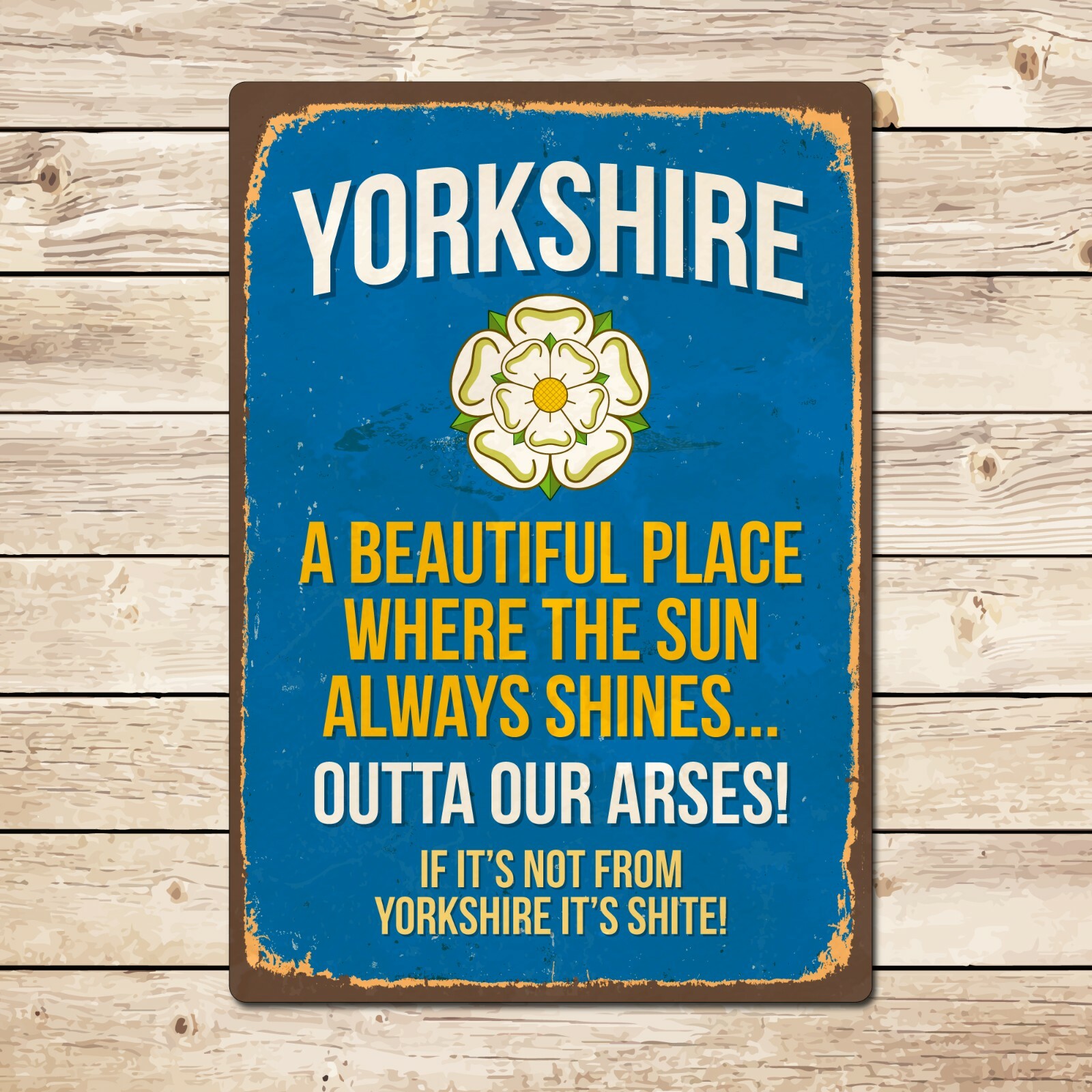 Yorkshire Funny Man Cave Sign - Beer Garden Sign, Pub Sign, Gift for ...