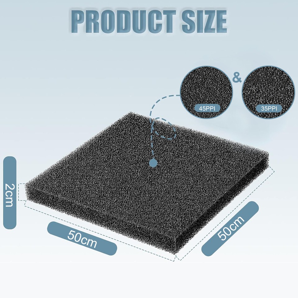 Aquarium Filter Foam Floss Pad Sump Filter For Fish Tank Pond Sponge ...