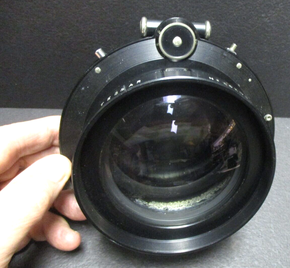 BAUSCH & LOMB TESSAR 19 1/2" f/7 lens in compound shutter clean ...