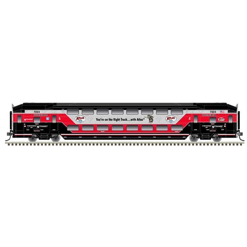 ATLAS HO MULTI LEVEL COMMUTER SET NJT 100TH 3 PK. CAB 7024/7549/7223 PN ...