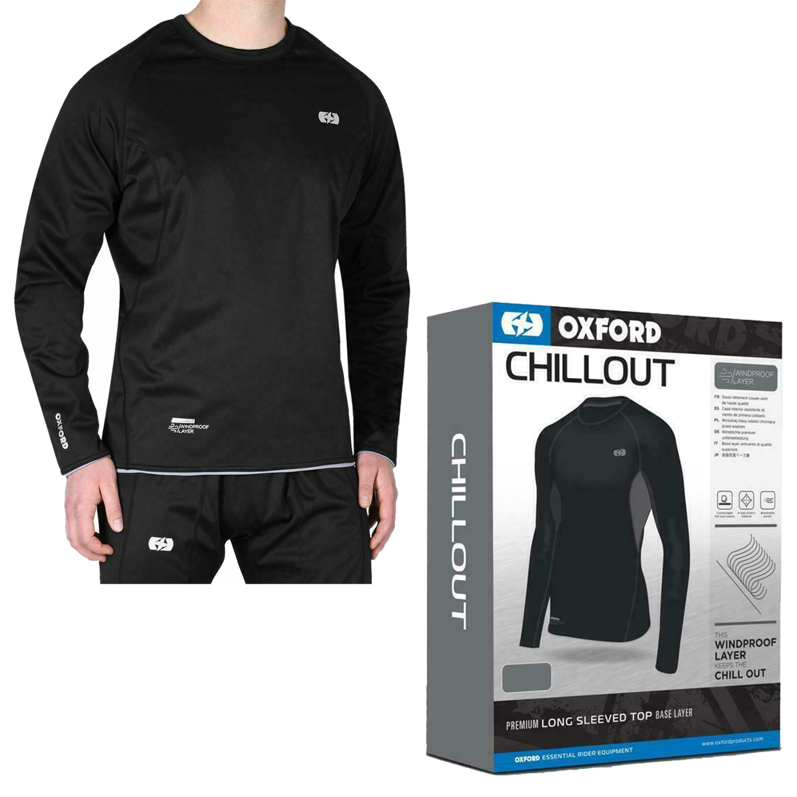 Oxford Motorcycle Motorbike Windproof Breathable Chillout Base Layer ...