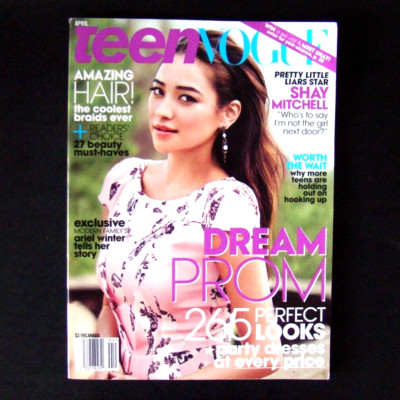 Teen Vogue Magazine April 2013 Shay Mitchell Cover Fashion Beauty Prom ...