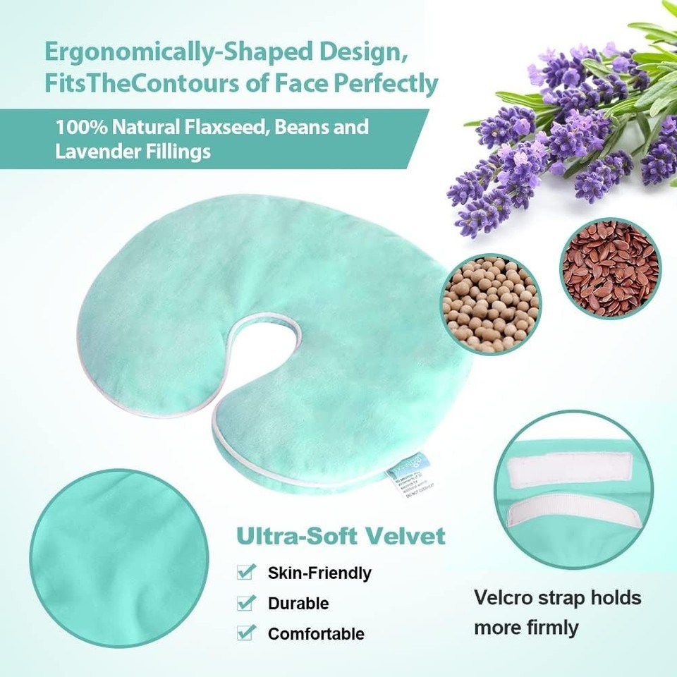 Face Heating Mask for Sinus Microwavable Heating Pad Warm Cold Compress ...