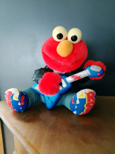 Tyco 1998 Vintage Rock N' Roll Elmo with Guitar and Leather Jacket ...