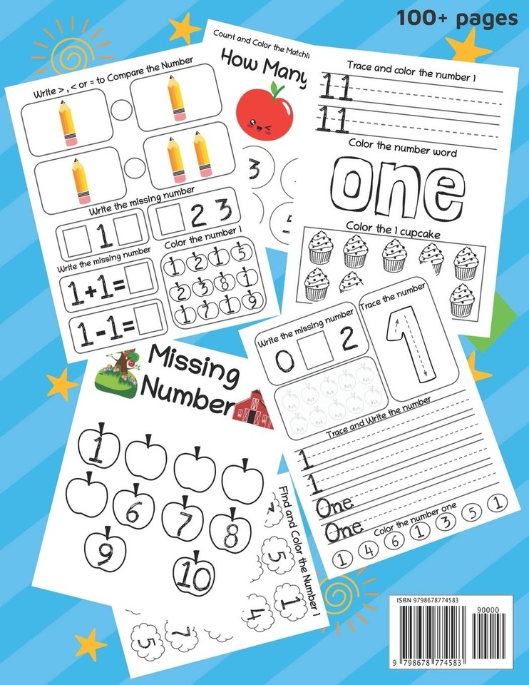 Diamond Book Preschool Math Workbook for Toddlers ages 3-5 (Paperback ...