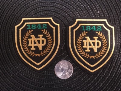 (2) Notre Dame Fighting Irish Vintage Embroidered Iron On Patches Patch ...