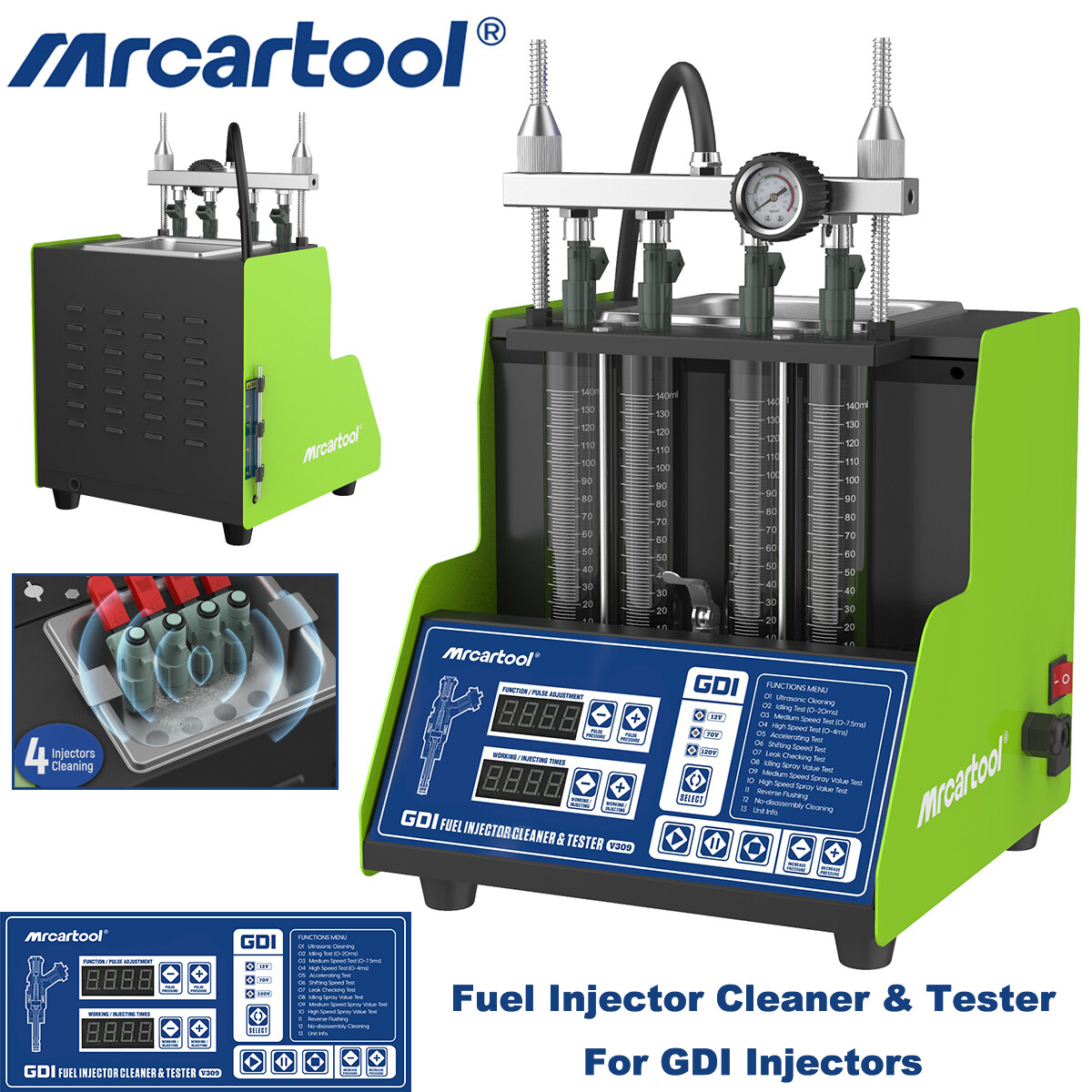 Automotive GDI Fuel Injector Tester Cleaner Injector Ultrasonic ...