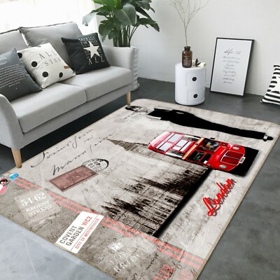 3D London Red Bus NAO1356 Game Rug Mat Elegant Photo Carpet Mat Fay ...