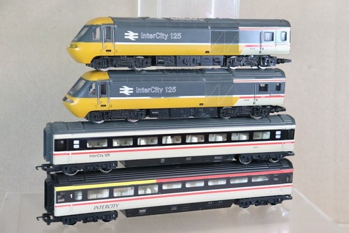HORNBY BR INTERCITY SWALLOW CLASS 43 HST DIESEL LOCOMOTIVE 43125 4 CAR ...