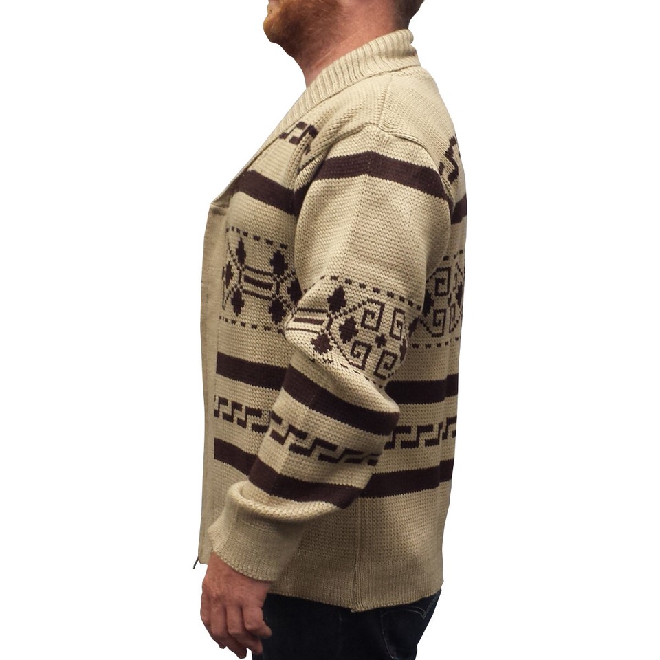 The Dude Sweater Big Lebowski Cardigan Zip Up Knit Jeffery Adult Movie ...