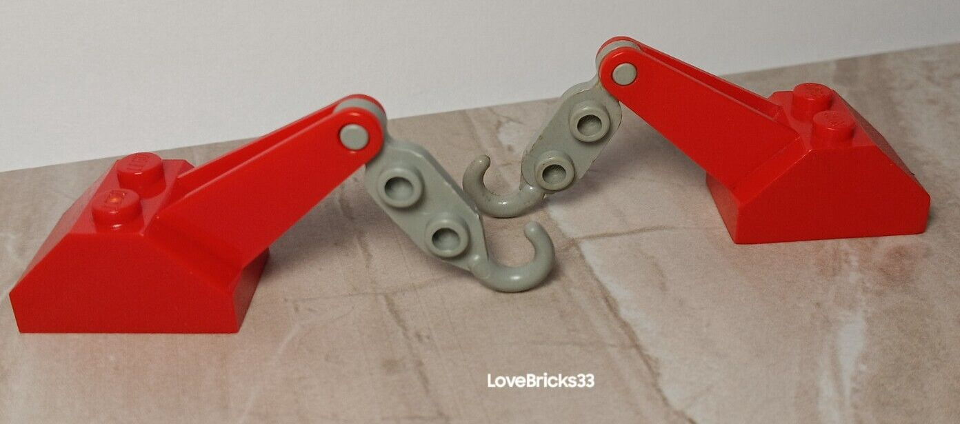 New LEGO Tow Hooks Truck Connector Light Old Gray Hooks Lot of 2 Bright ...