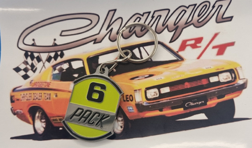 Chrysler Valiant R/T 6 Pack dual sided key ring (copy of the E48 badge ...