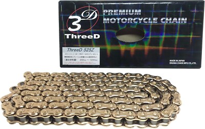 EK 3D ThreeD 525 Z SUPER SPORT QX2 Ring Chain Gold/Gold 120 Links MLJ ...