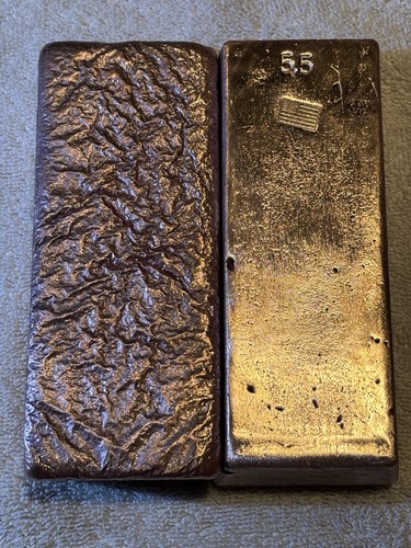 10 Lbs Hand Poured Copper Bullion Bars, Bricks, 99.99 Ingots Veteran ...