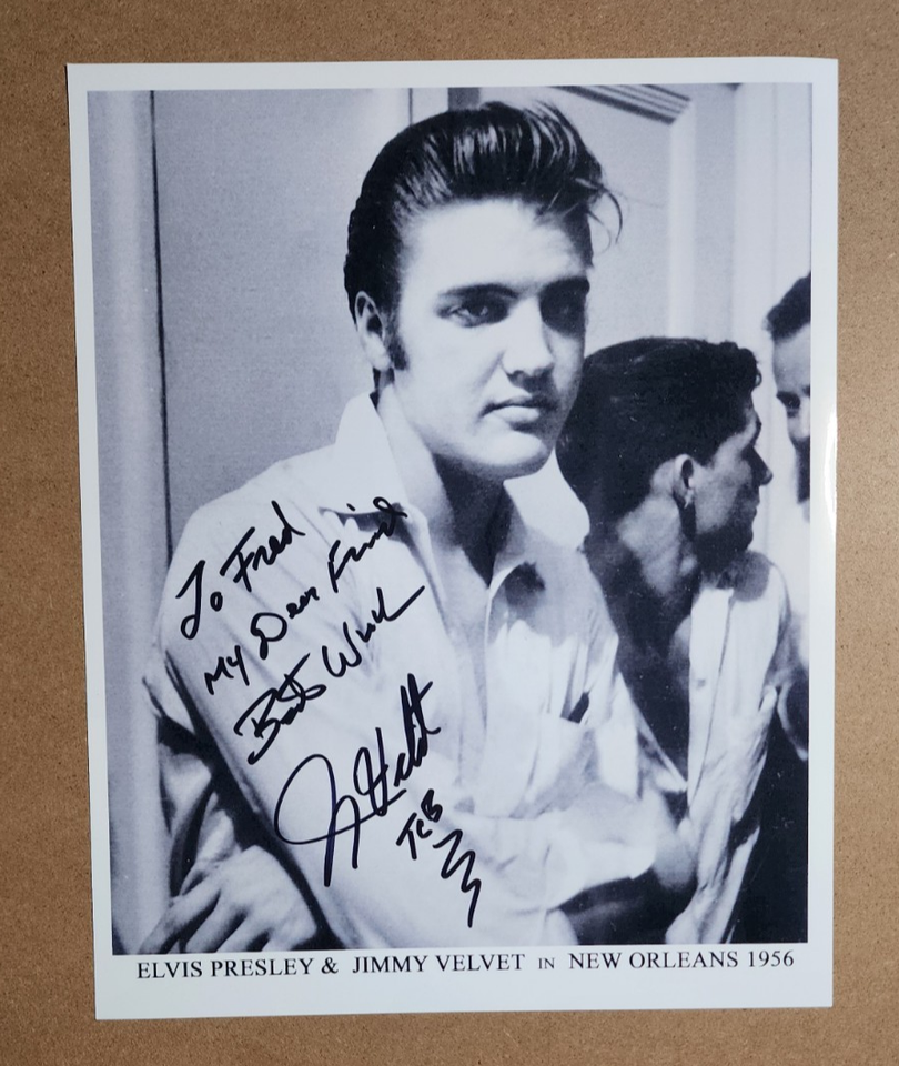 Vtg Photo of ELVIS PRESLEY & JIMMY VELVET Autographed / SIGNED by ...