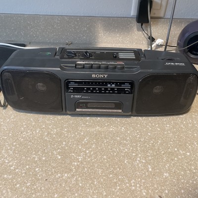 Sony CFS 200 2 Way Speaker With Cassette Player Works Great Cleaned And ...