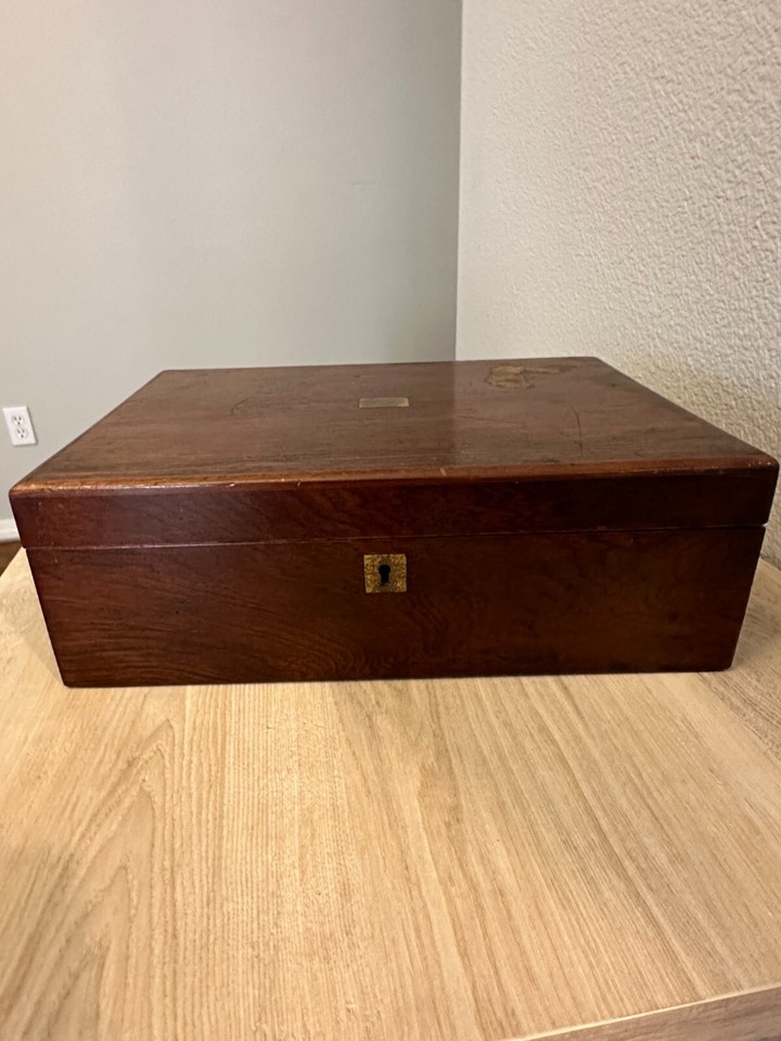 Civil War Officer's Mahogony Lap Desk - Attractive Piece! Union ...