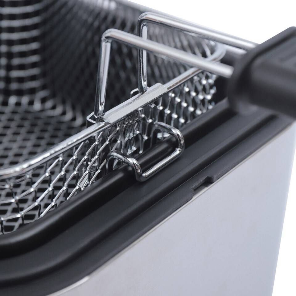Electric Deep Fryer With Basket Small Fryer Stainless Steel Fish Fryer ...